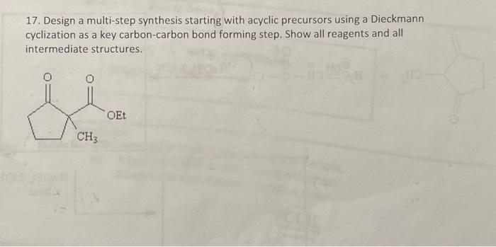 Solved 17. Design a multi-step synthesis starting with | Chegg.com