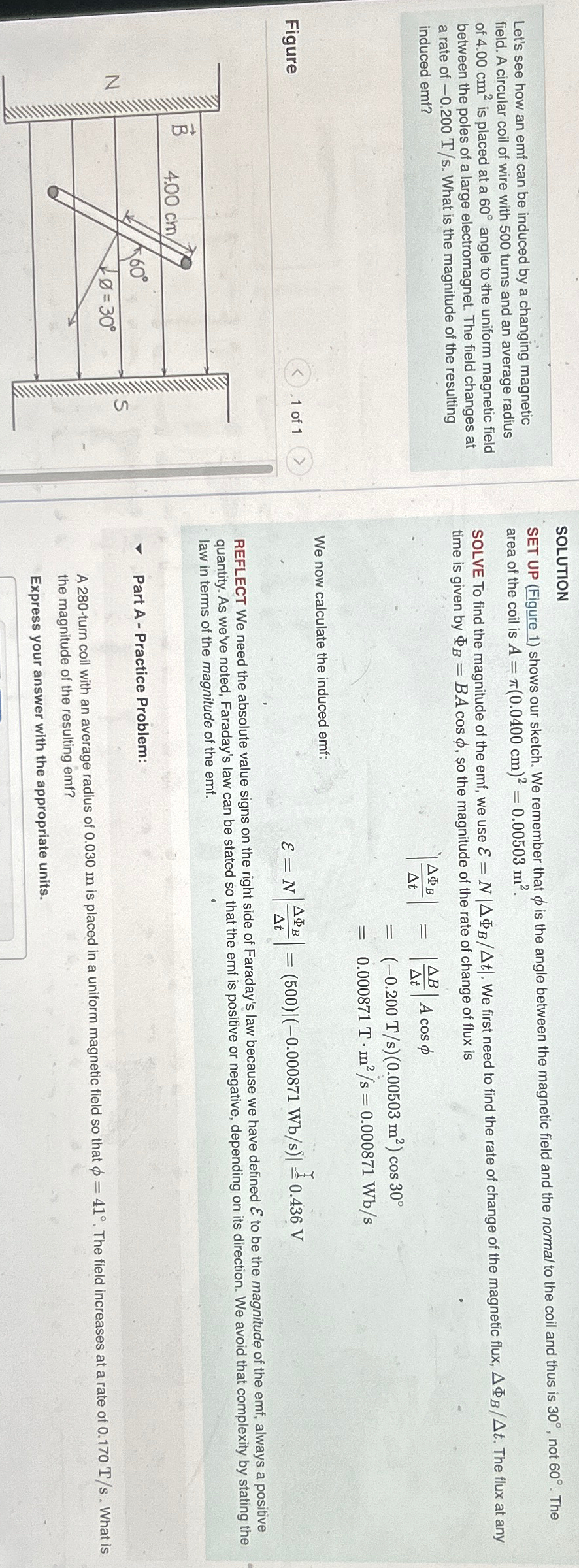 Solved Let's see how an emf can be induced by a changing | Chegg.com