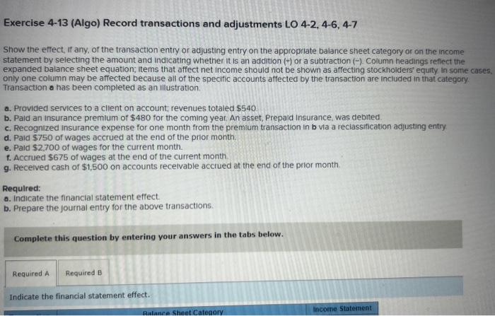 Solved Exercise 4 13 Algo Record Transactions And