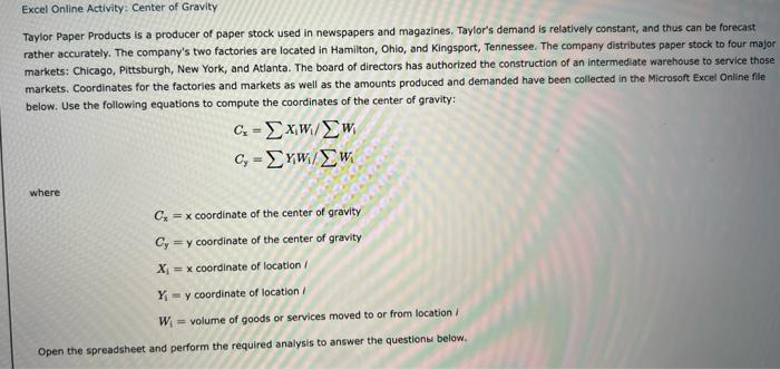 Solved Taylor Paper Products is a producer of paper stock | Chegg.com