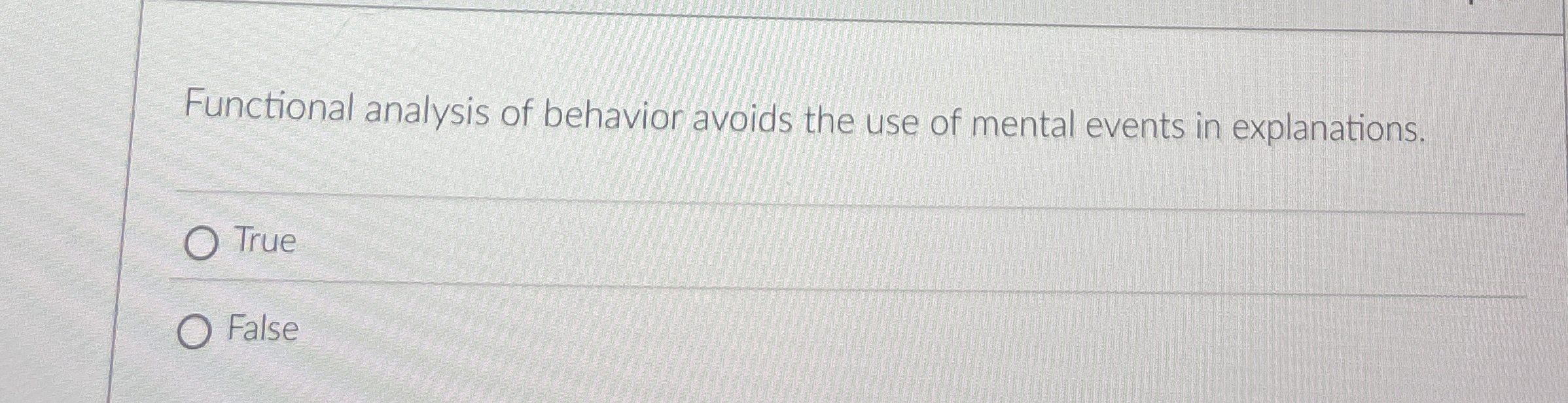 Solved Functional analysis of behavior avoids the use of | Chegg.com