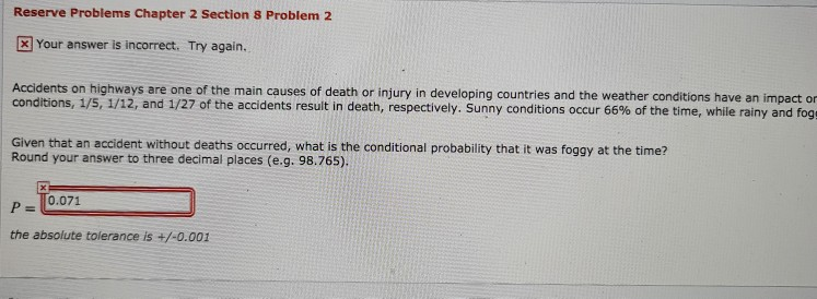 Solved Reserve Problems Chapter 2 Section 8 Problem 2 x Your | Chegg.com