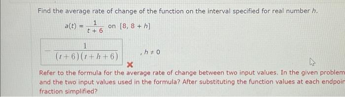 Solved Find the average rate of change of the function on | Chegg.com
