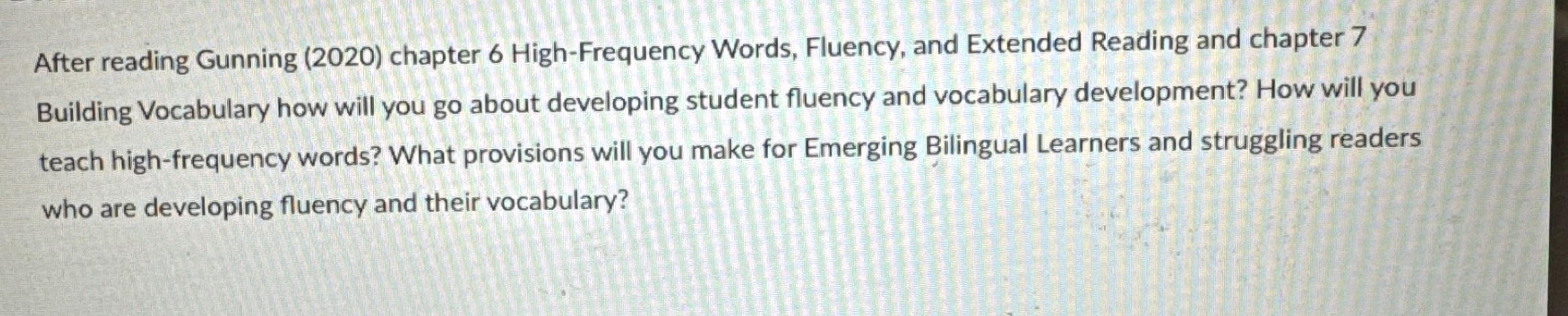 Solved After reading Gunning (2020) ﻿chapter 6 | Chegg.com