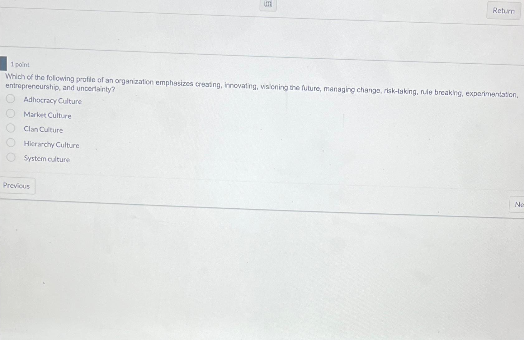 Solved 1 ﻿pointWhich of the following profile of an | Chegg.com