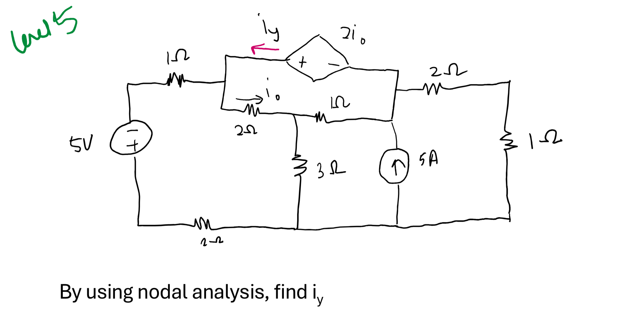 Solved sutBy using nodal analysis, find iy | Chegg.com