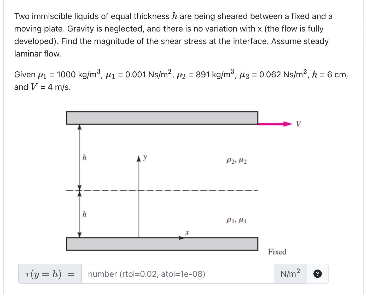 Solved Two immiscible liquids of equal thickness h ﻿are | Chegg.com