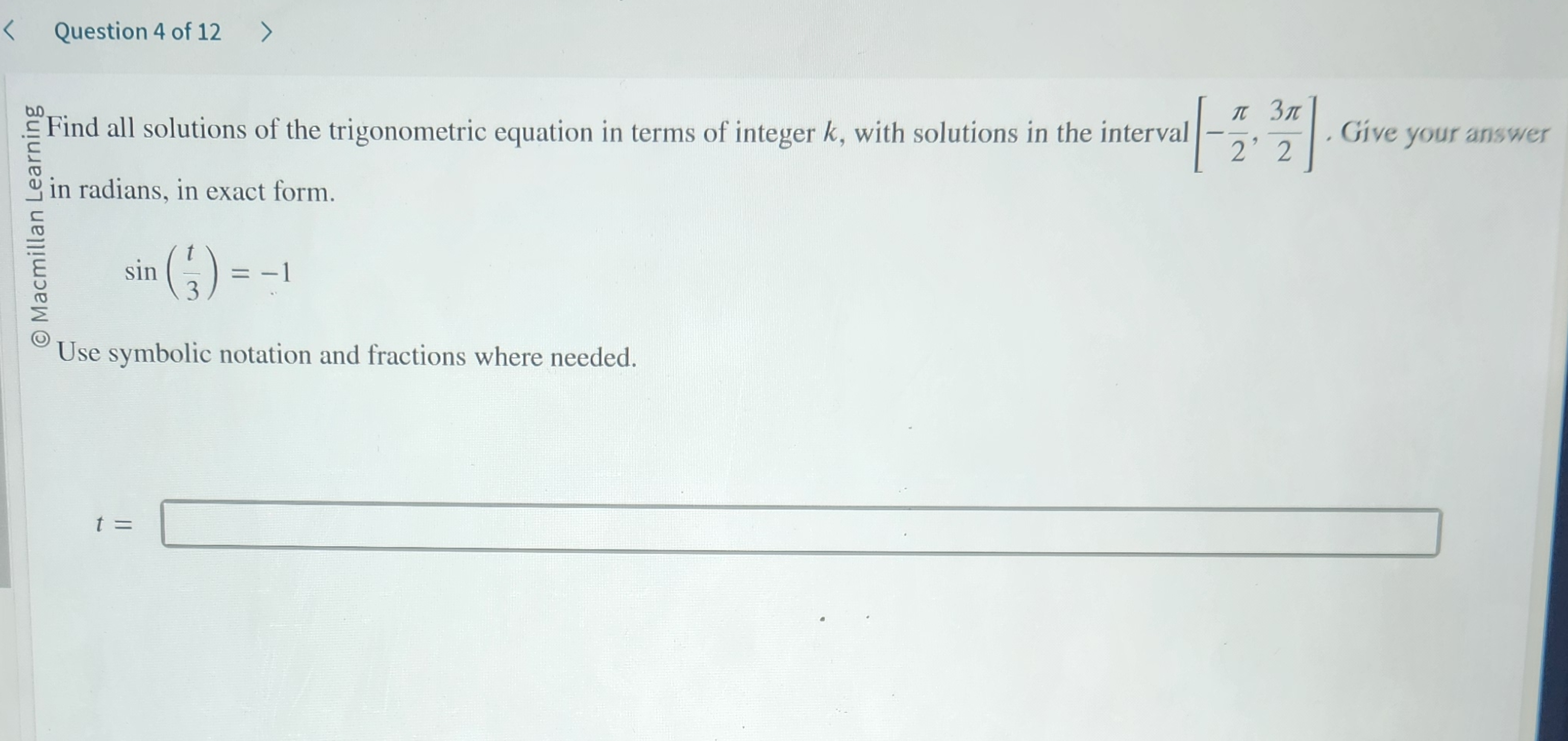 Solved Question 4 ﻿of 12C⇀ ﻿Find all solutions of the | Chegg.com