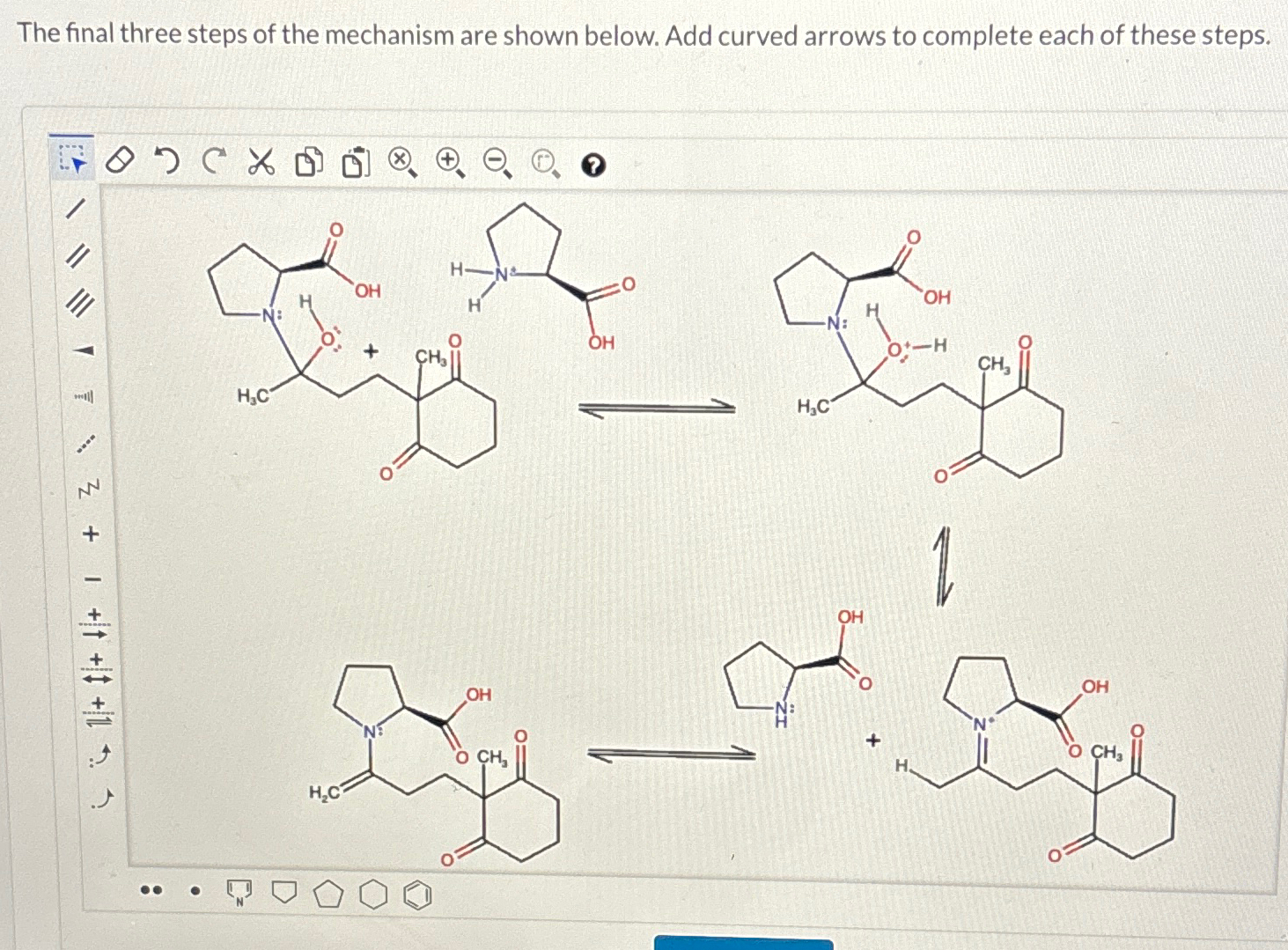 Solved The final three steps of the mechanism are shown | Chegg.com