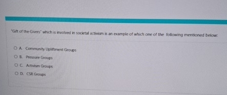 Solved "Gift of the Givers" which is irvolved in societal | Chegg.com