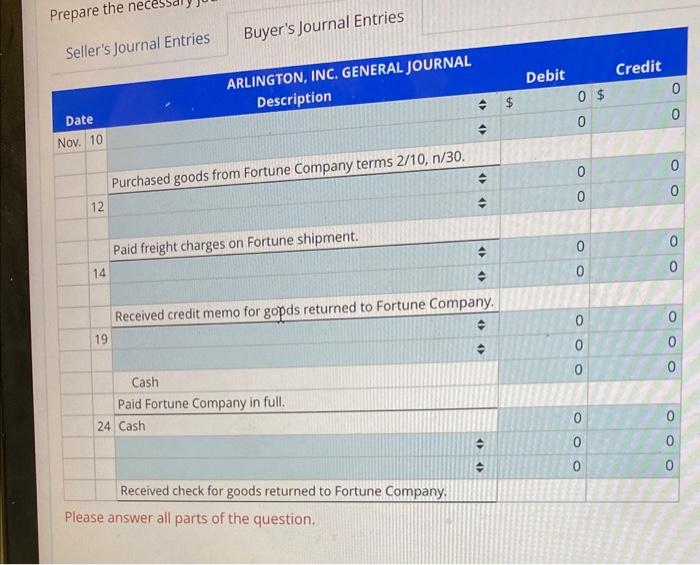 Solved journal Intries fer Merchandise. Transactions on | Chegg.com
