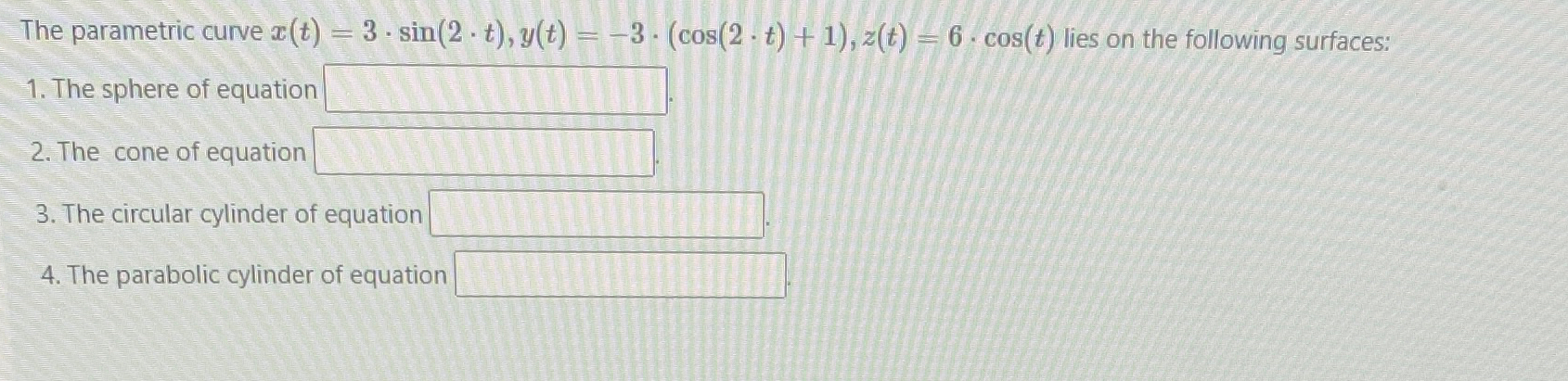 Solved The parametric curve | Chegg.com