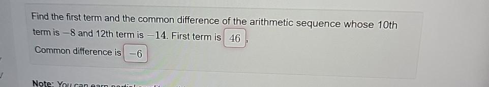 Solved Find the first term and the common difference of the | Chegg.com