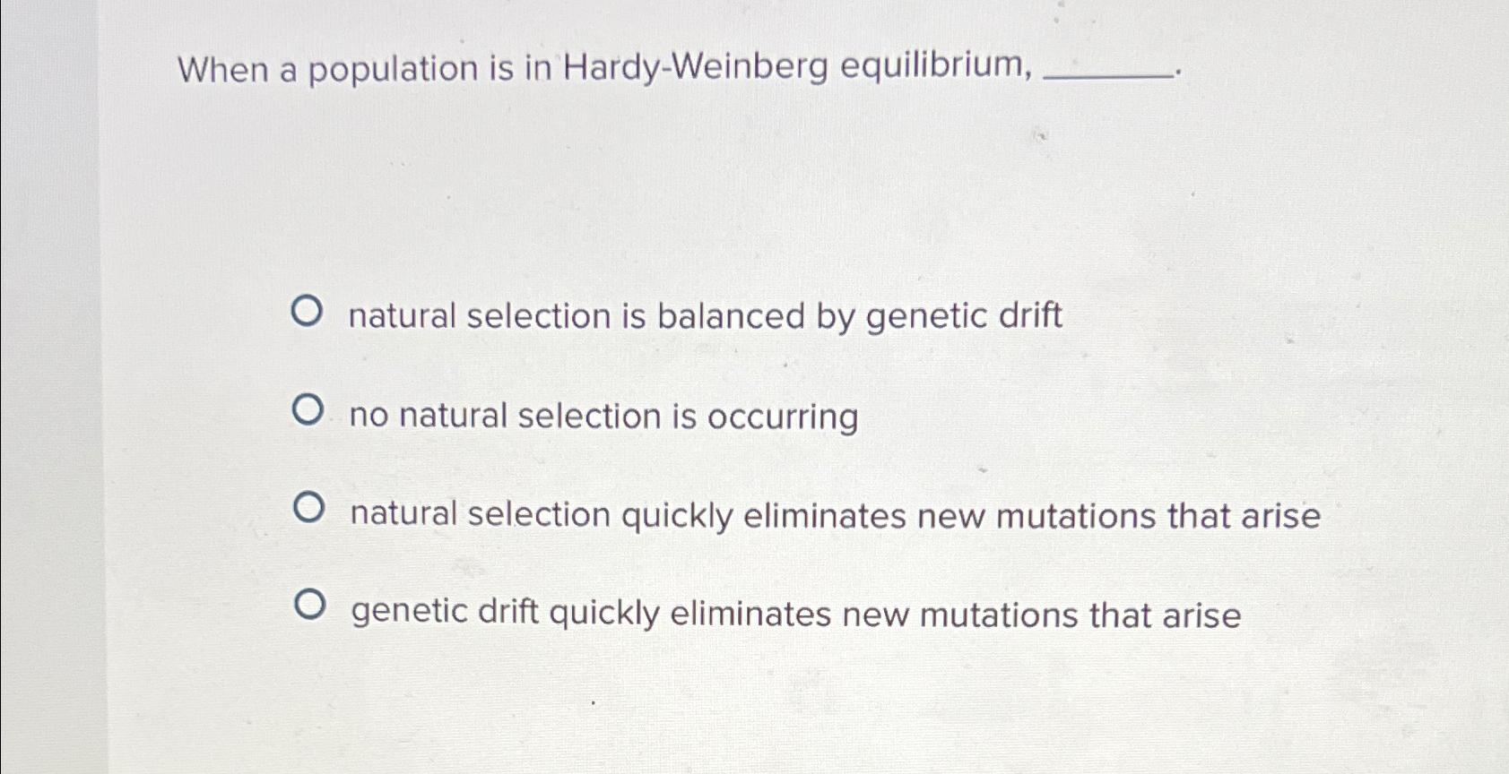 Solved When a population is in Hardy-Weinberg | Chegg.com
