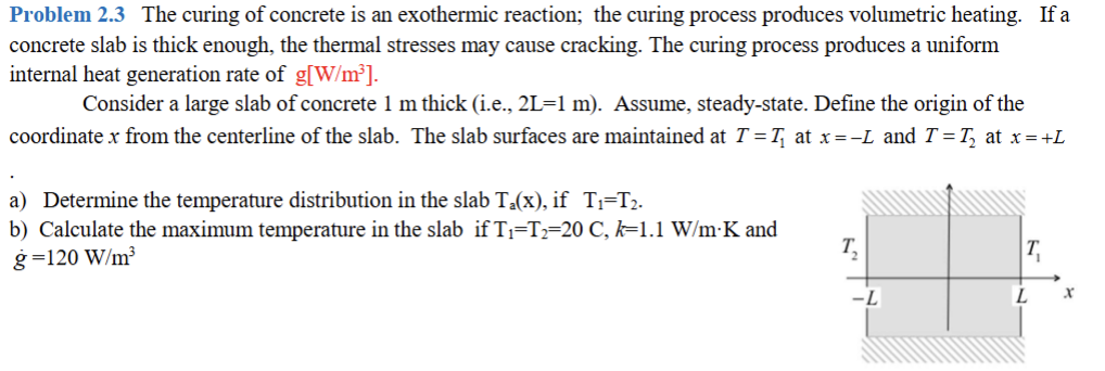 he ﻿curing of ﻿concrete is an ﻿exothermic reaction; | Chegg.com