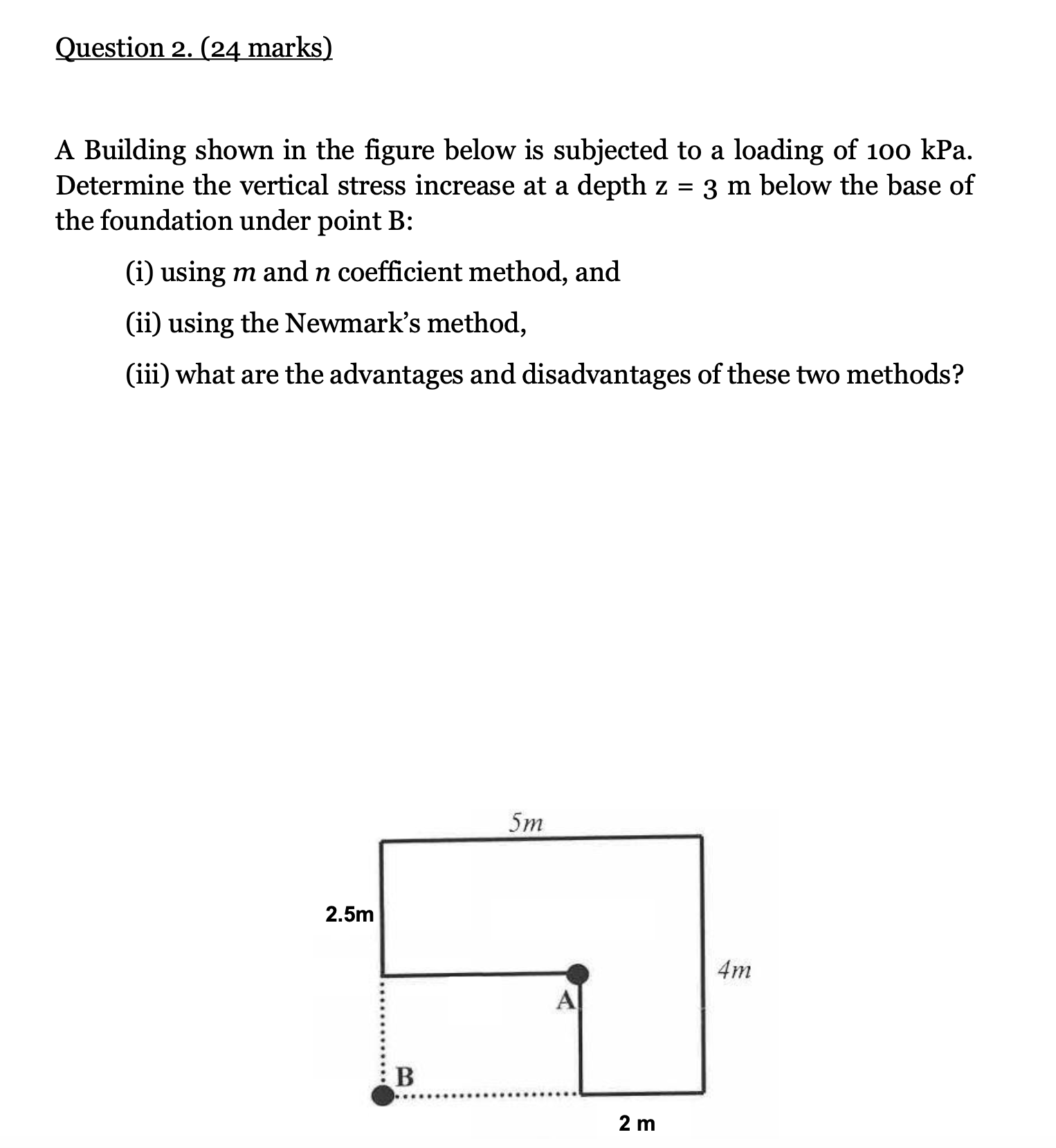Question 2. (24 ﻿marks)A Building shown in the figure | Chegg.com