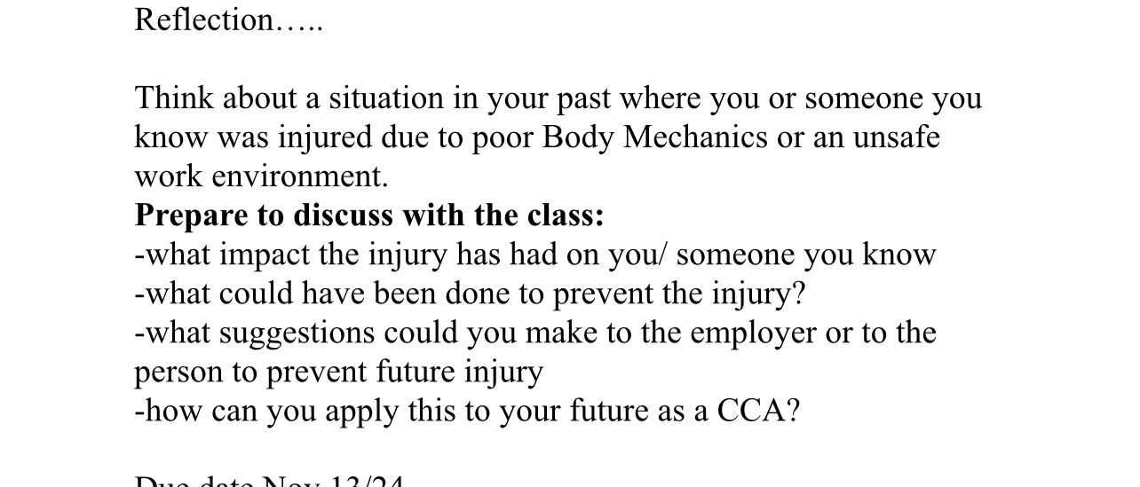 Solved Reflection.....Think about a situation in your past | Chegg.com