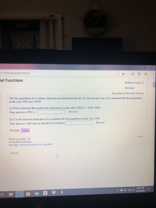 Solved 17799/assignments/250114 Tial Functions McKenna Carey | Chegg.com