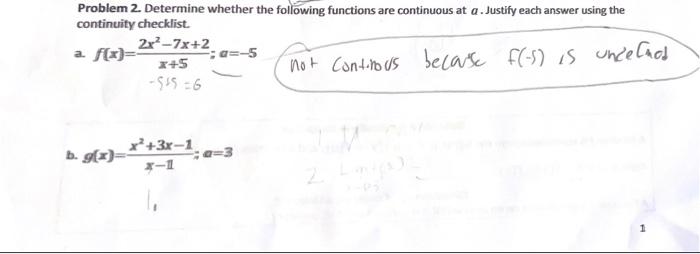 Solved Problem 2. Determine whether the following functions | Chegg.com