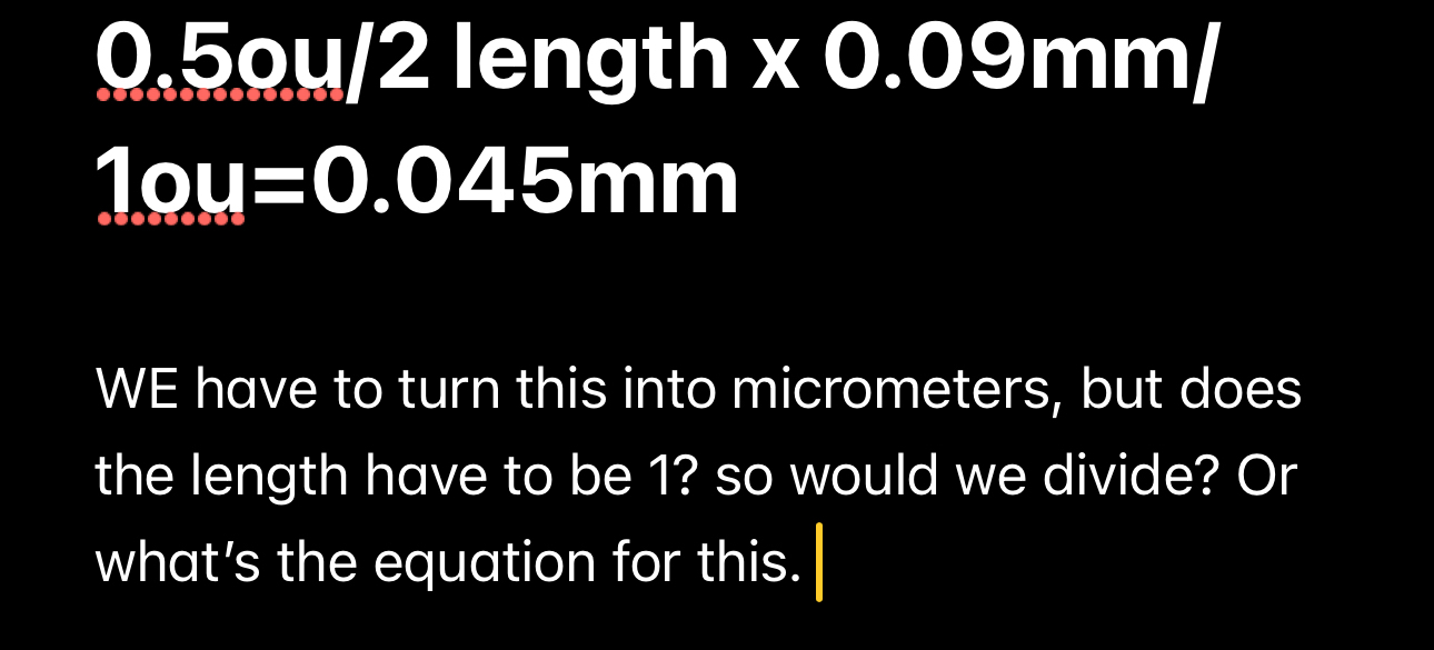 Solved 0.5ou/2 ﻿length ×0.0mm 1 ﻿ou =0.045mm, ﻿must be into | Chegg.com