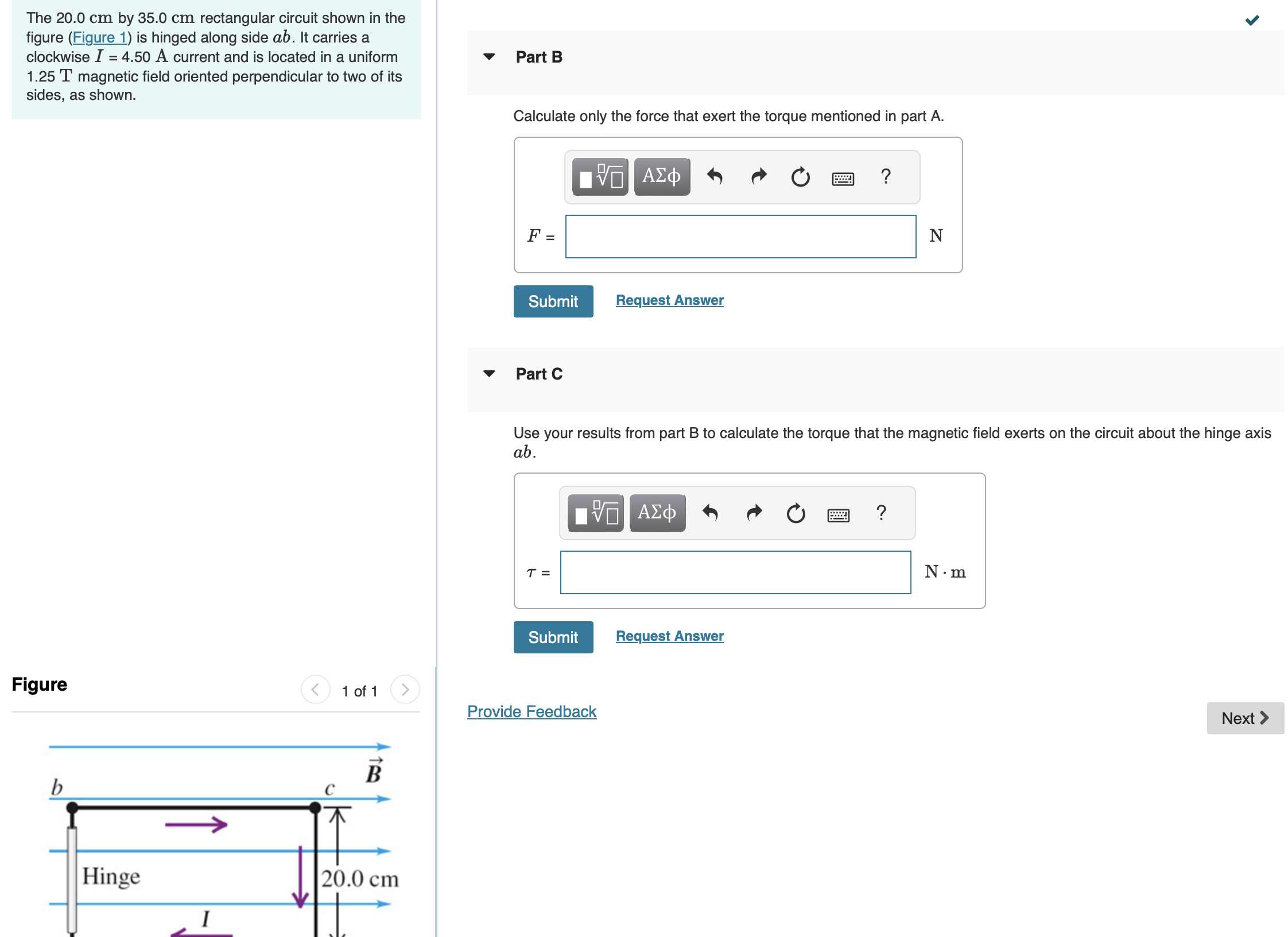 Solved The 20.0cm ﻿by 35.0cm ﻿rectangular circuit shown in | Chegg.com
