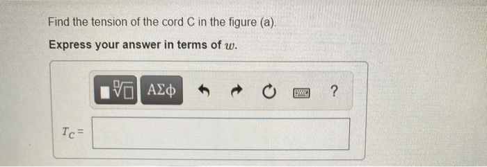 Solved Find the tension in each cord in the figure (Figure | Chegg.com