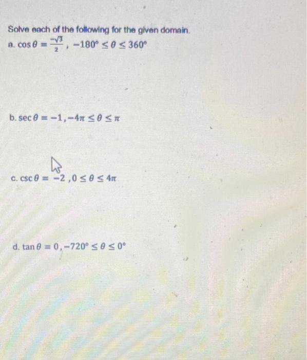 Solved 1. What angle, 0° ≤ 0 ≤ 360°, in Quadrant III has a | Chegg.com