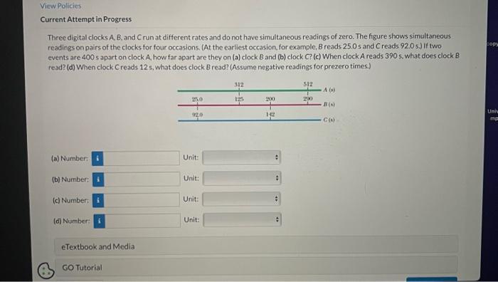 Solved Three digital clocks A. B, and C run at different | Chegg.com