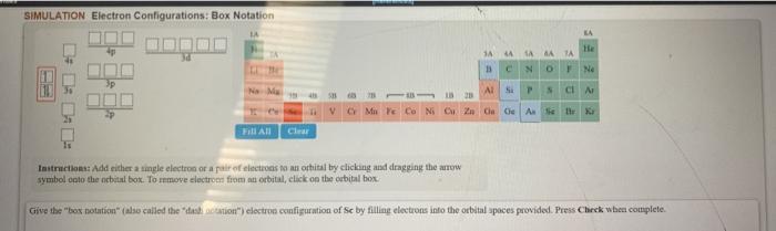 Solved SIMULATION Electron Configurations: Box Notation LA | Chegg.com