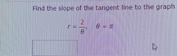 Solved Find the slope of the tangent line to the graph of | Chegg.com