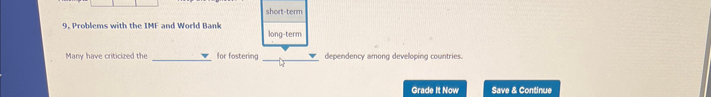 Solved Problems with the IMF and World | Chegg.com
