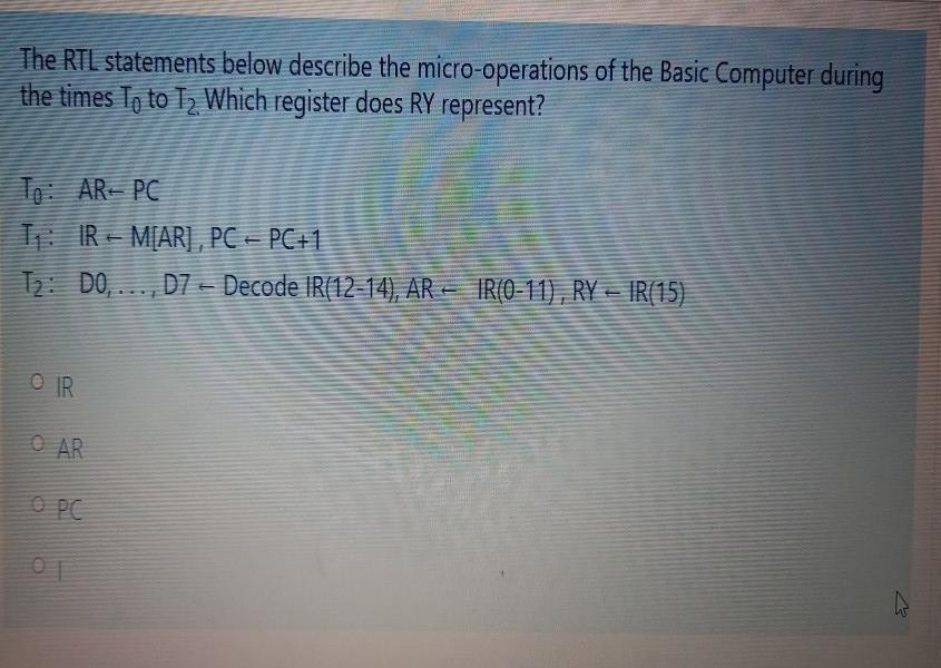 Solved The RTL statements below describe the | Chegg.com