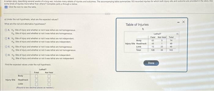 Solved The drop downs for part e. are reject/fail to reject, | Chegg.com