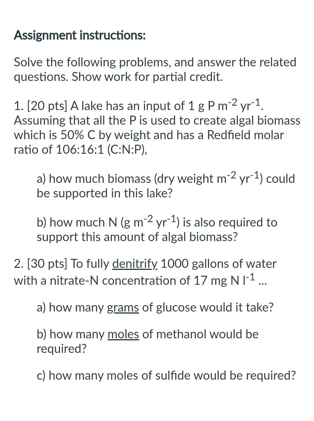 Solved Assignment instructions: Solve the following | Chegg.com