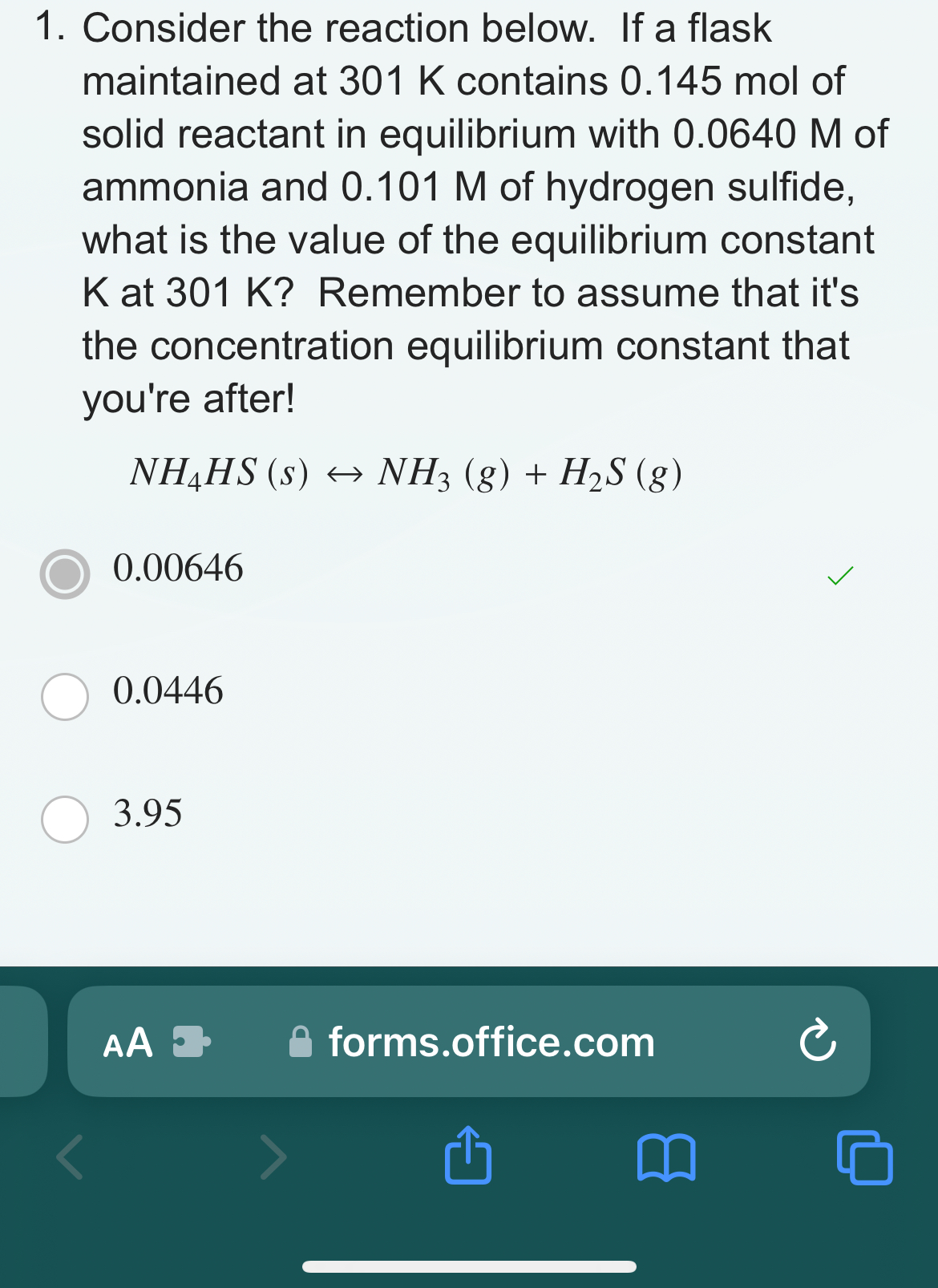 Solved Consider the reaction below. If a flask maintained at | Chegg.com