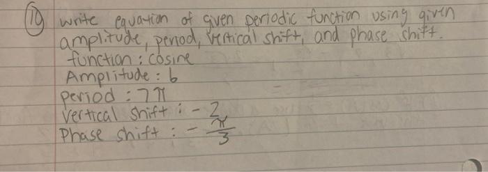 Solved I write equation of given periodic function using | Chegg.com