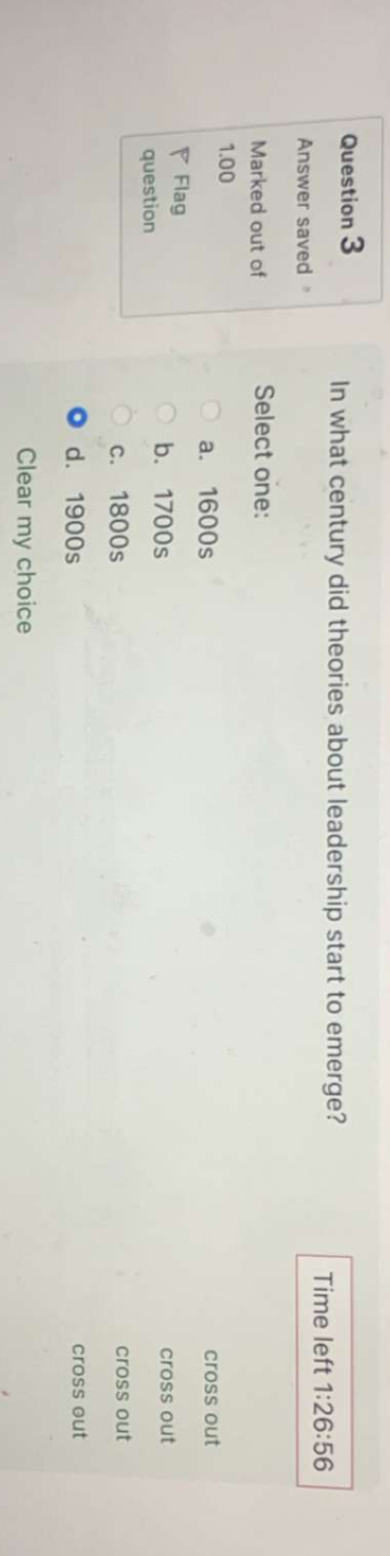 Solved Question 3Answer savedMarked out of 1.00P Flag | Chegg.com