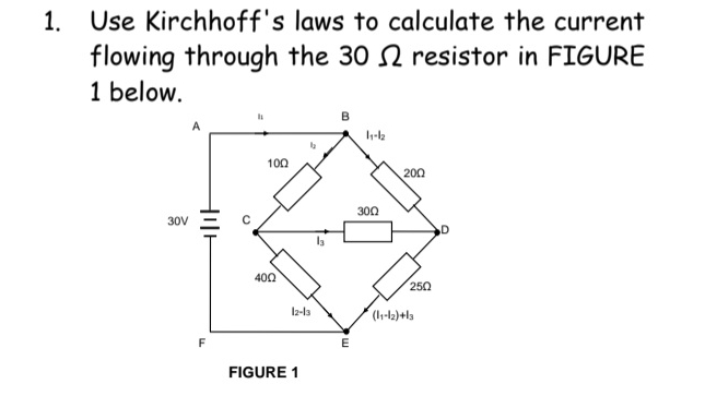 Solved Use Kirchhoff's laws to calculate the current flowing | Chegg.com