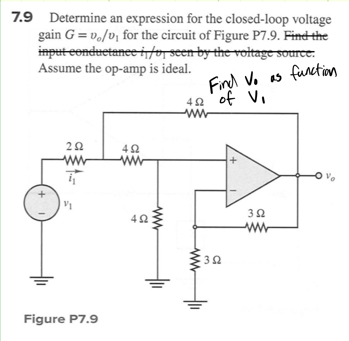 Solved 7.9 ﻿Determine an expression for the closed-loop | Chegg.com