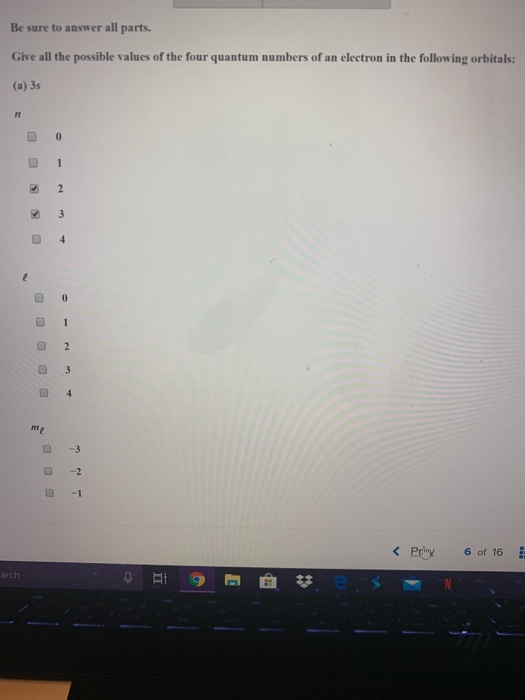 Solved Be sure to answer all parts. Give all the possible | Chegg.com