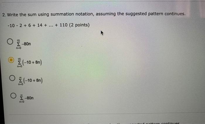 Solved 1 Write The Sum Using Summation Notation Assuming