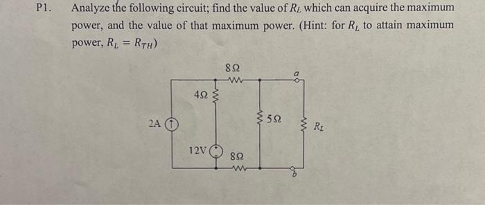 Solved 1. Analyze the following circuit; find the value of | Chegg.com