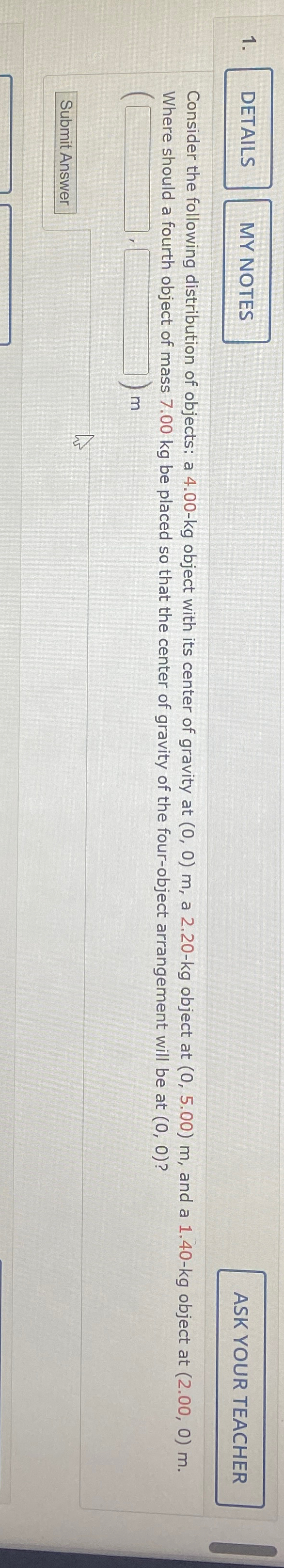 Solved Consider the following distribution of objects: a | Chegg.com