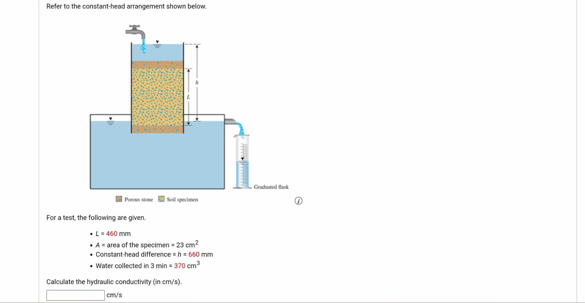 Solved Refer to the constant-head arrangement shown | Chegg.com Solved Refer to the constant-head arrangement shown | Chegg.com