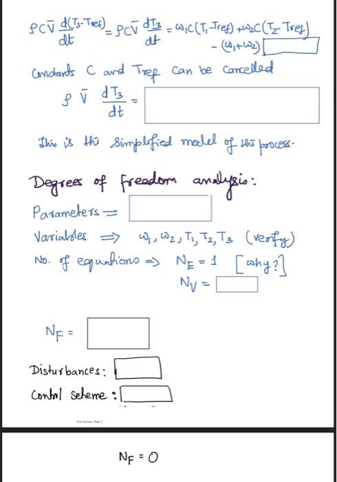 Solved A perfectly stirred, constant-volume tank has two | Chegg.com