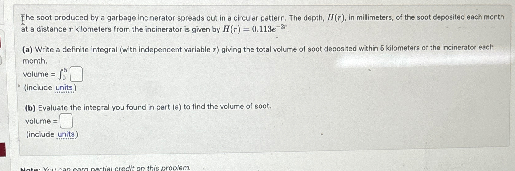 Solved The soot produced by a garbage incinerator spreads | Chegg.com