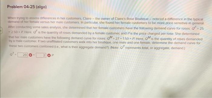 Solved When trying to assess differences in her customers, | Chegg.com