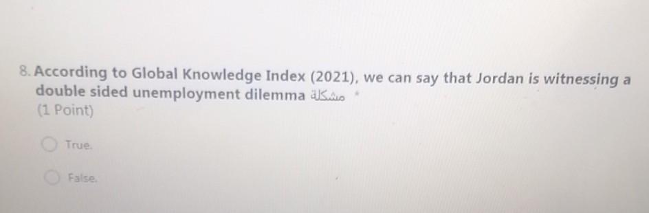 Solved 8. According to Global Knowledge Index (2021), we can | Chegg.com