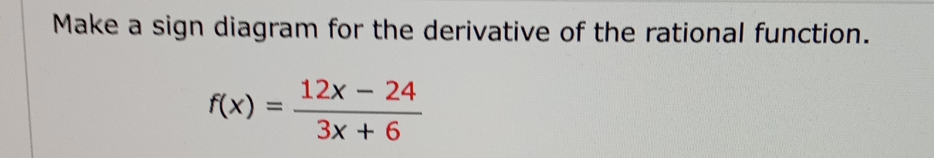 Solved Make a sign diagram for the derivative of the | Chegg.com