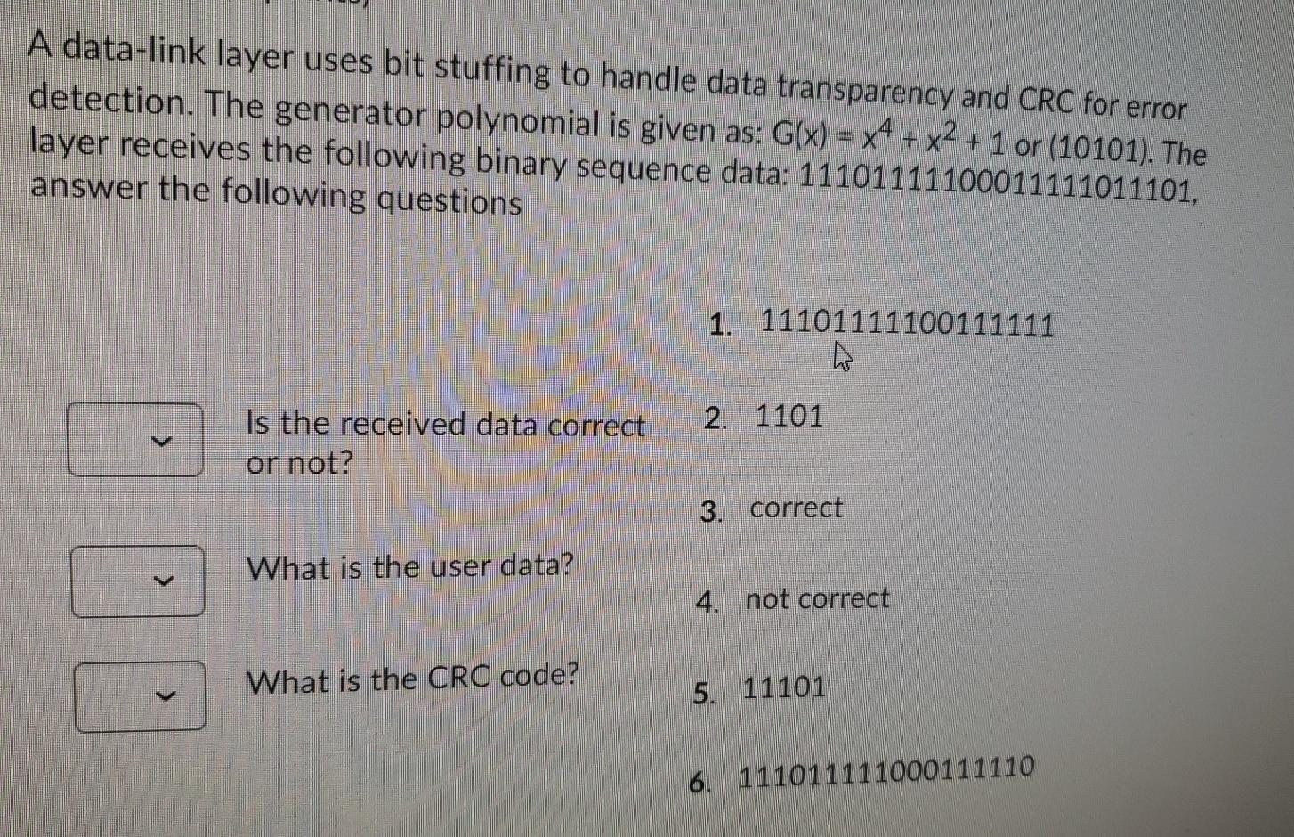 Solved A data-link layer uses bit stuffing to handle data | Chegg.com